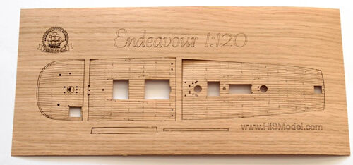 HiSModel D059-O Oak Wooden Deck for Airfix HMS Endeavour Kit