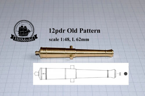 HiSModel G-HiS-006 12-Pounder Gun Old Pattern (Length - 62 mm)