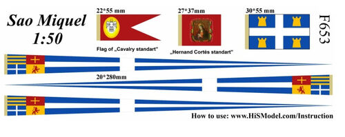 HiSModel F653 Sao Miguel - Set of Flags (for Mamoli Kits)