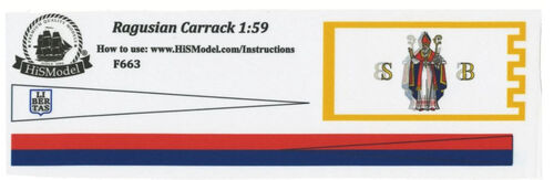 HiSModel F663 Ragusian Carrack - Set of Flags (for Maris Stella Kits)