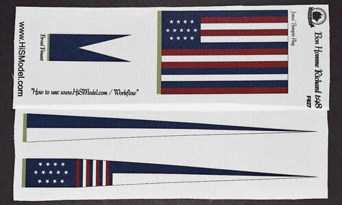 HiSModel F627 Bonhomme Richard - Set of Flags (for Crown Ship Models Kits)