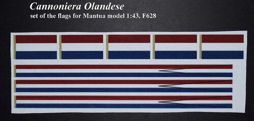 HiSModel F628 Cannoniera Olandese - Set of Flags (for Mantua Kits)
