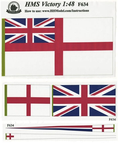 HiSModel F634 HMS Victory - Set of Flags