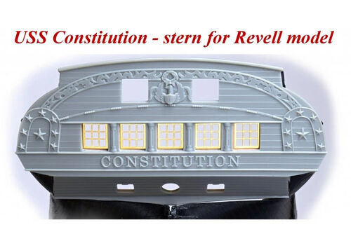HiSModel 074M-St USS Constitution - Stern of Ship (for Revell Kits)