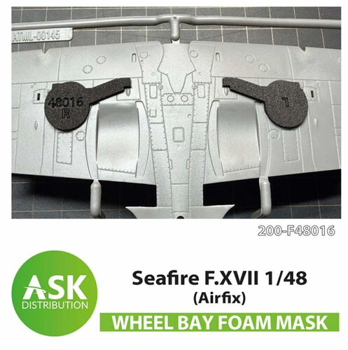 Art Scale Kit F48016 Supermarine Seafire F.XVII - Wheel Bay Foam Mask (for Airfix Kits)