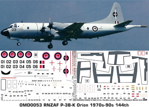 NEW! Old models Decals 0053 Lockhheed P-3 B/K - Hi-Viz Scheme Royal New Zealand Air Force