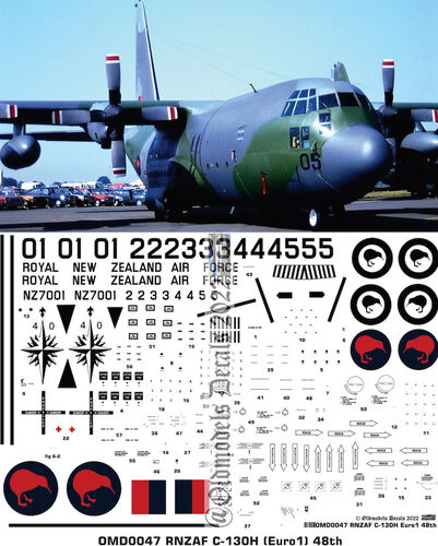 Old models Decals 0047 Lockheed C-130 H - RNZAF Euro1 Scheme