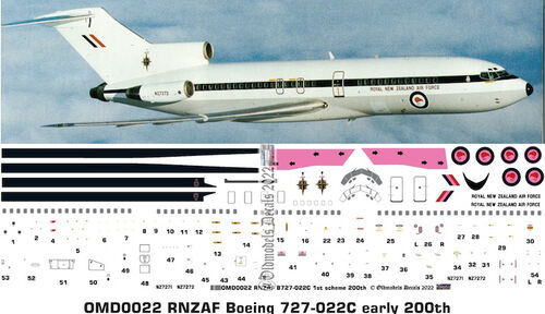 Old models Decals 0022 Boeing B727-022C - RNZAF Early Scheme