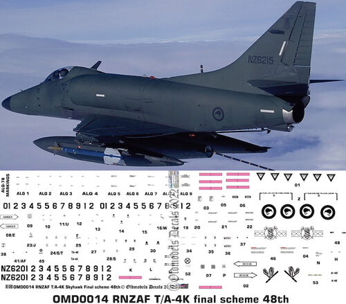 NEW! Old models Decals 0014 Douglas A-4K / TA-4K Skyhawk - RNZAF Last Scheme