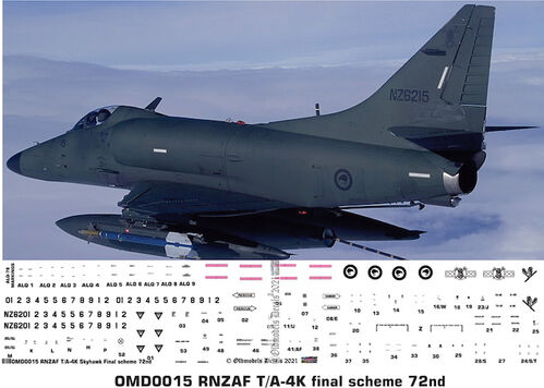 NEW! Old models Decals 0015 Douglas A-4K / TA-4K Skyhawk - RNZAF Last Scheme