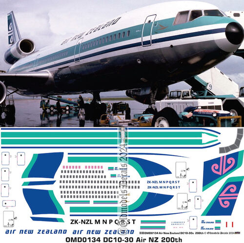Old models Decals 0134 Douglas DC-10 - Air New Zealand