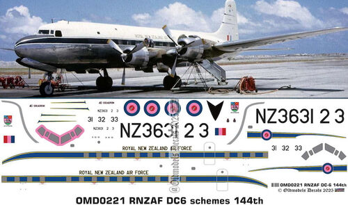 Old models Decals 0221 Dogulas DC6 - Royal New Zealand Air Force