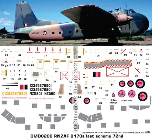 NEW! Old models Decals 0200 Bristol B170 - RNZAF Last Scheme
