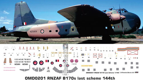 NEW! Old models Decals 0201 Bristol B170 - RNZAF Last Scheme