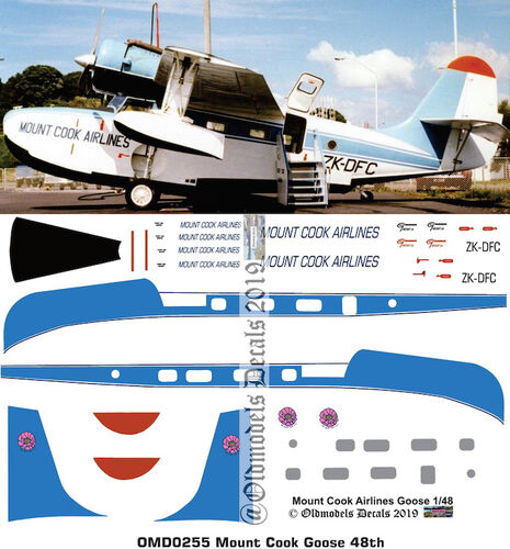 Old models Decals 0255 Grumman G21A Goose - Mount Cook Airlines