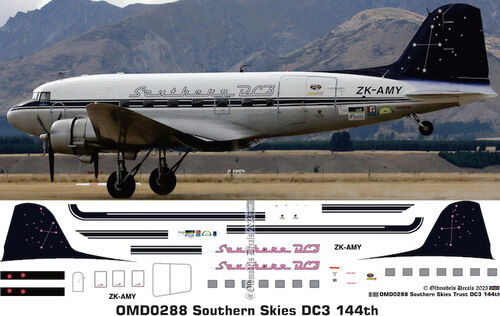 Old models Decals 0288 Douglas DC3 - Southern Skies Trust