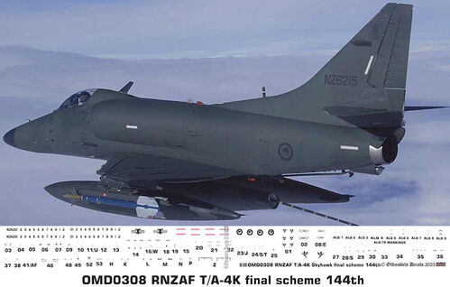 NEW! Old models Decals 0308 Douglas A-4K / TA-4K Skyhawk - RNZAF Last Scheme