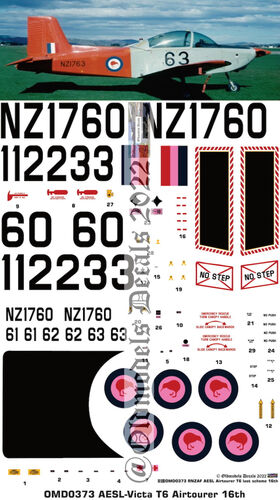 NEW! Old models Decals 0373 AESL-Victa T6 Airtourer - RNZAF Last Scheme