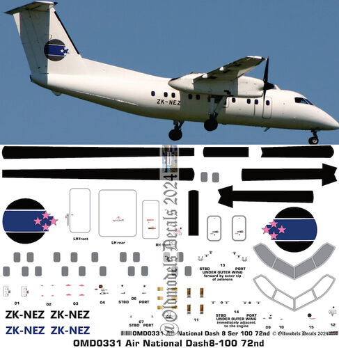 Old models Decals 0331 Bombardier Dash8-100 - Air National