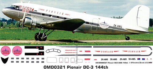 Old models Decals 0321 Douglas DC3 - Pionair Scheme