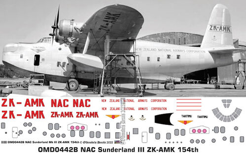 Old models Decals 0442B Short Sunderland Mk.III - National Airways Corporation (NAC) Scheme