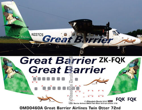Old models Decals 0460A DHC-6 Twin Otter - Great Barrier Airlines