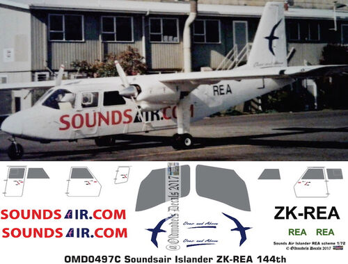 Old models Decals 0497C BN-2 Islander - Sounds Air