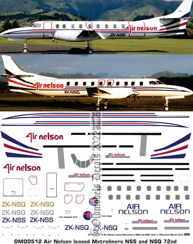 Old models Decals 0512 Swearingen SA-226TC Metroliner - Metro Air Nelson