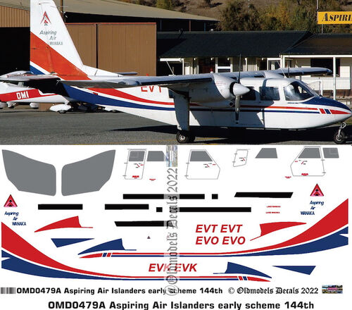Old models Decals 0479A BN Trislander - Aspiring Air Early Scheme