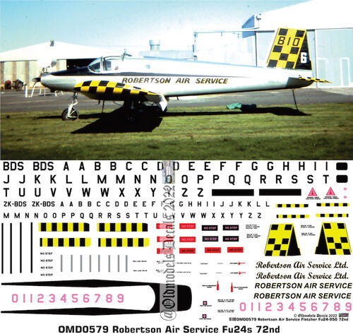NEW! Old models Decals 0579 Fletcher Fu-24-950 -Robertson Air Service Ltd