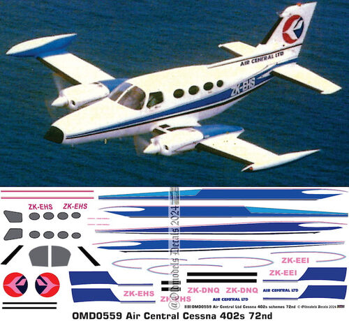 NEW! Old models Decals 0559 Cessna 402 - Air Central