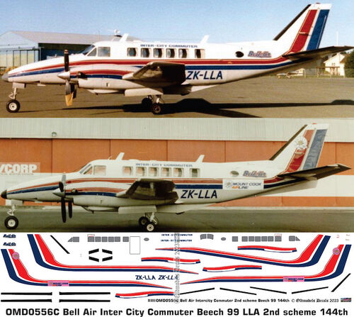 Old models Decals 0556C Beech 99 - Bell-Air 2nd Scheme (ZK-LLA)