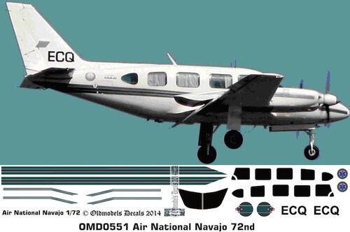 Old models Decals 0551 Piper PA-31 Chieftain - Navajo Air National