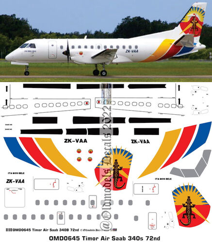 Old models Decals 0645 Saab 340 B -Timor Air