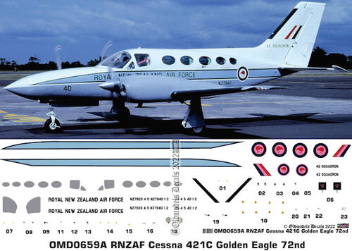 Old models Decals 0659A Cessna 421C - RNZAF Golden Eagle