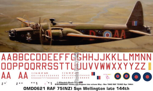 Old models Decals 0621 Vickers Wellingtons - RAF 75(NZ) Sqn Late Scheme