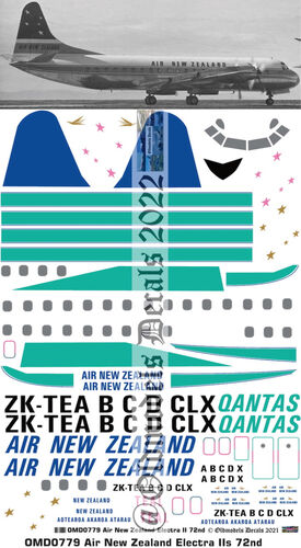 Old models Decals 0779 Lockheed Electra II - Air New Zealand