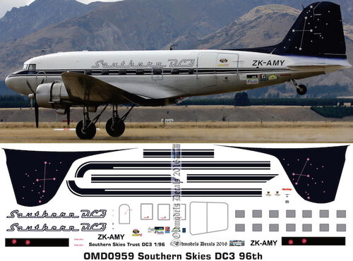Old models Decals 0959 Douglas DC3 - Southern Skies Trust