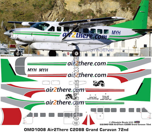 Old models Decals 1008 Cessna C208 B Grand Caravan - Air2There