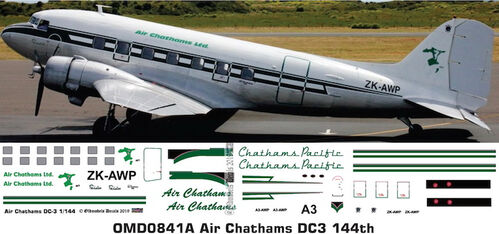 Old models Decals 0841A Douglas DC-3 - Air Chathams