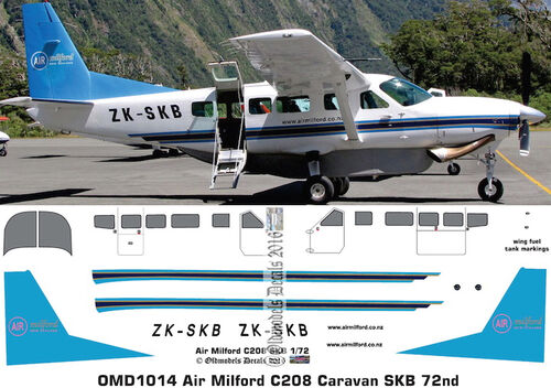 Old models Decals 1014 Cessna C208B Grand Caravan - Air Milford