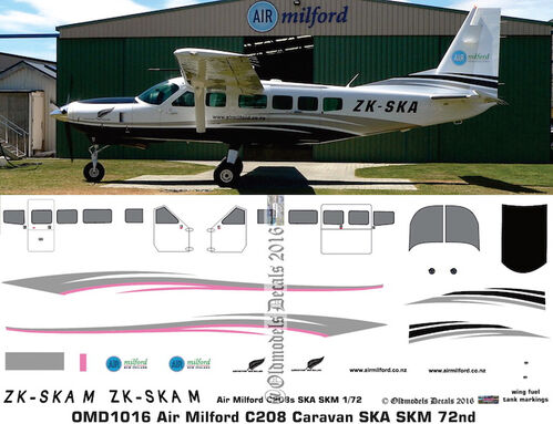 Old models Decals 1016 Cessna C208B Grand Caravan - Air Milford SKA SKM