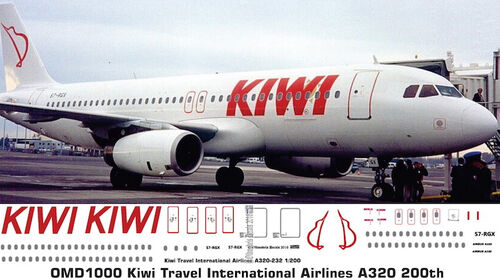 Old models Decals 1000 Airbus A320 - KIWI International