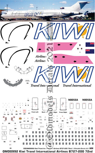 Old models Decals 0992 Boeing B727-200 - KIWI International