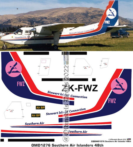 Old models Decals 1276 BN-2 Islander - Southern Air