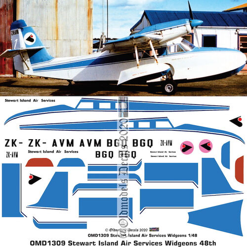 Old models Decals 1309 Grumman Widgeon - Stewart Island Air Services