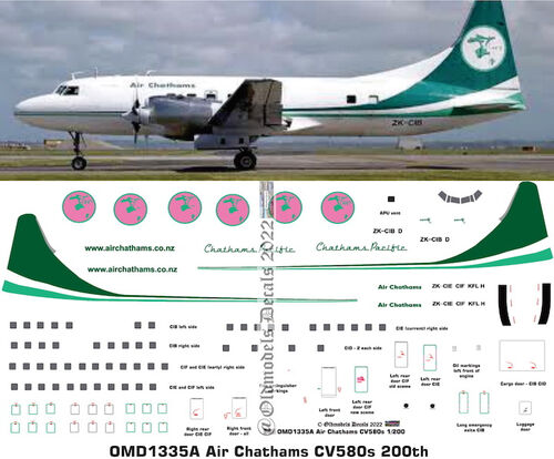 Old models Decals 1335A Convair CV580 - Air Chathams