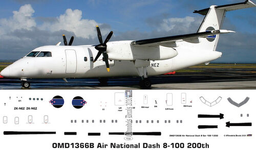 Old models Decals 1366B Bombardier Dash8-100 - Air National