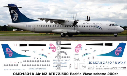 Old models Decals 1331A ATR72-500 - Air New Zealand Pacific Wave Scheme