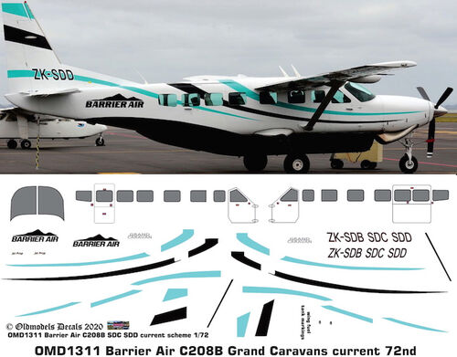 Old models Decals 1311 Cessna C208B Grand Caravan - Barrier Air 2020 Scheme